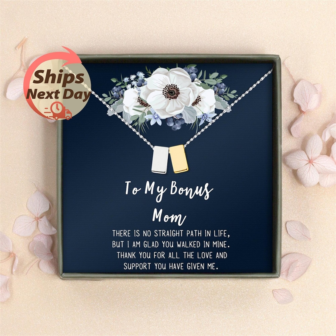 Bonus Mom Gift - Bonus Mom Necklace - Personalized Gifts for Bouns Mom ...