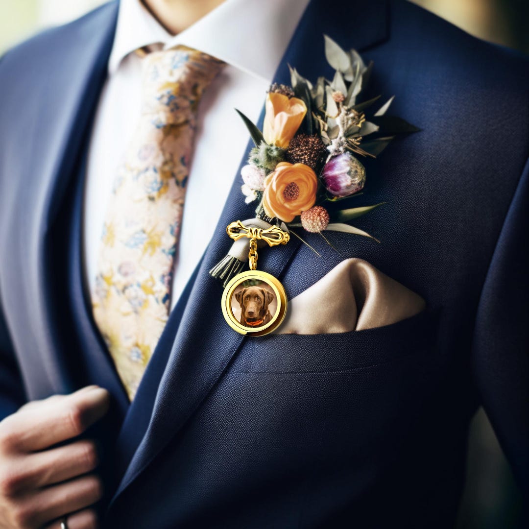Wedding Gift for Groom - Wedding Lapel Pin - Custom Photo Lapel Pin ...