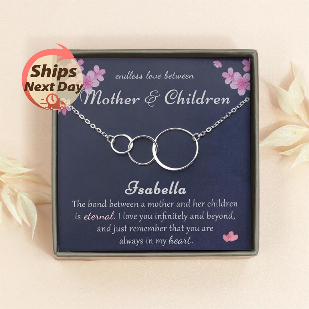 Personalized Mom Necklace Mom Christmas Gift Mom Gift From Child Custom ...