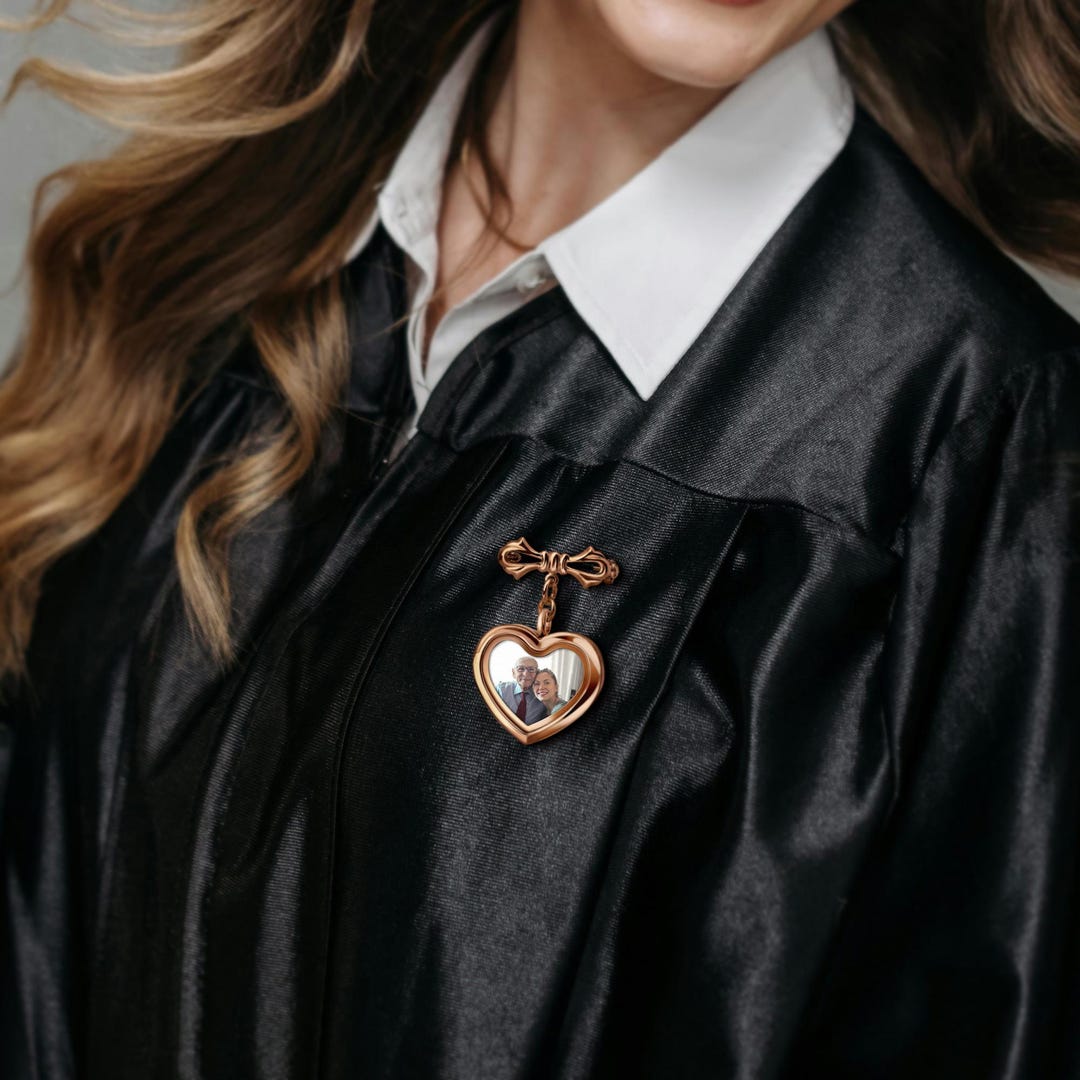 Graduation Gown Pin - Custom Graduation Memorial Photo Pin - Graduation ...