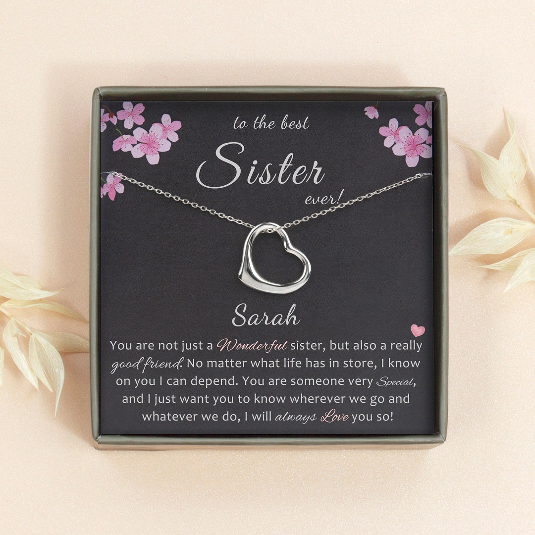 Personalized Gifts for Sister - Big Sister Necklace - Personalized ...