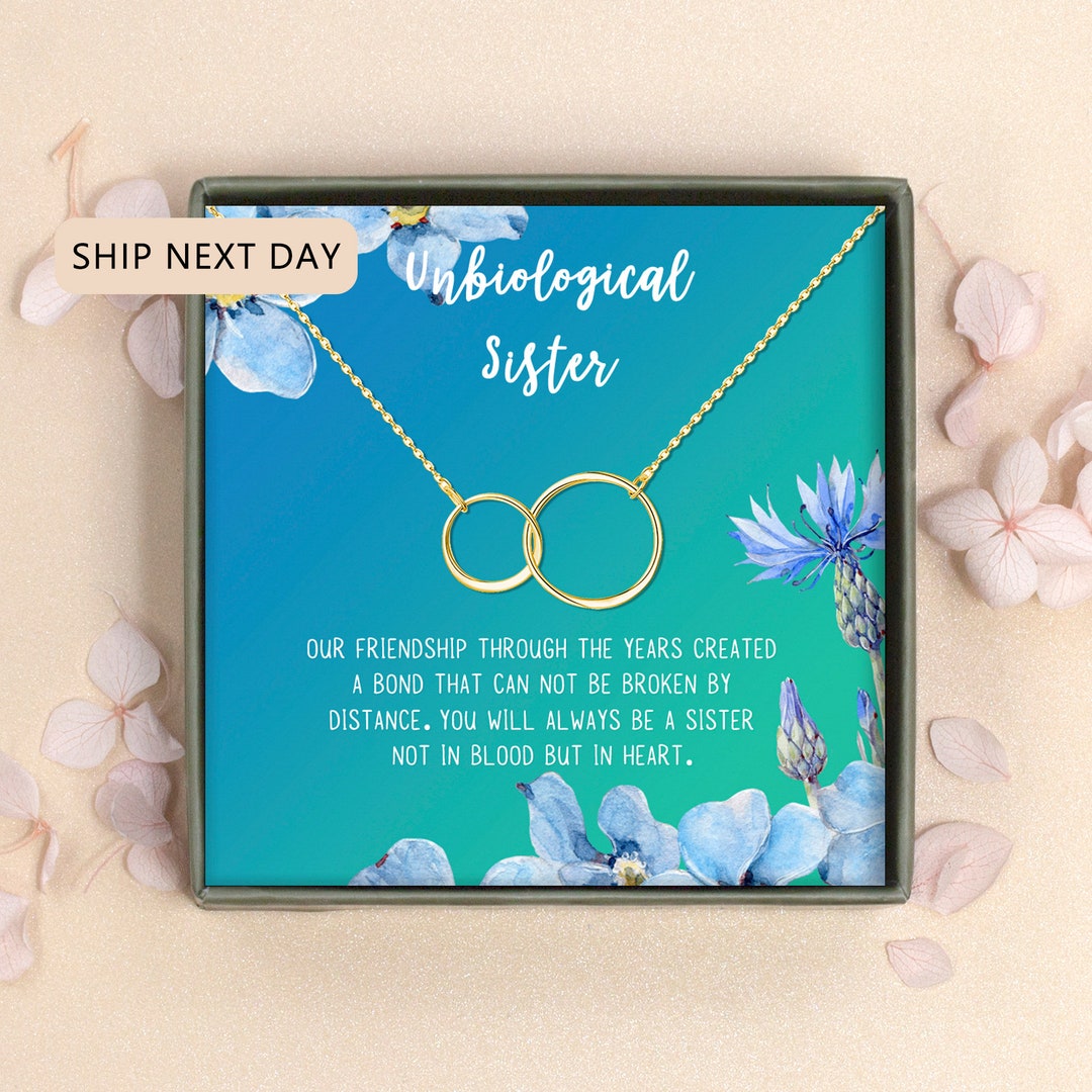 Custom Sister Gift - Unbiological Sister Necklace - Best Friend Gift ...