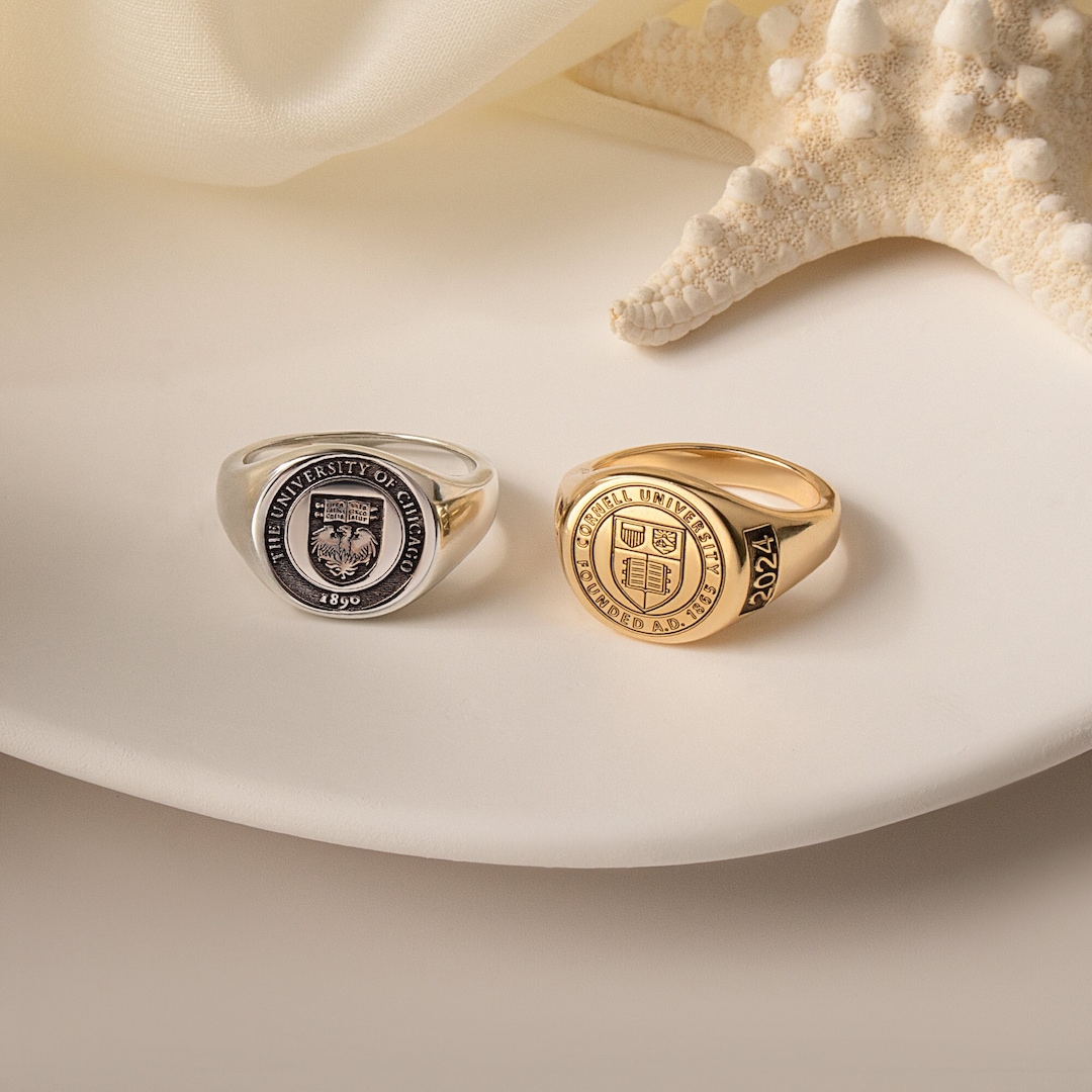 Custom Signet Ring Class Ring Graduation Rings Personalized College ...