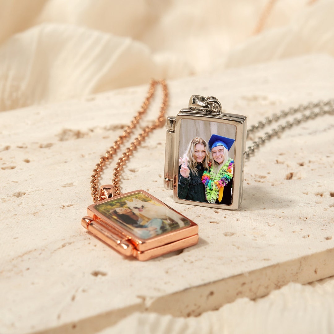 Graduation Photo Necklace - Locket Necklace - College Graduation Gifts ...