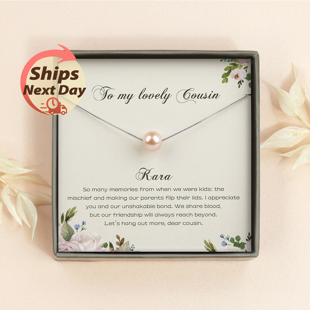 Custom Cousin Gifts - Cousin Necklace - Cousin Wedding Gift - Cousin ...