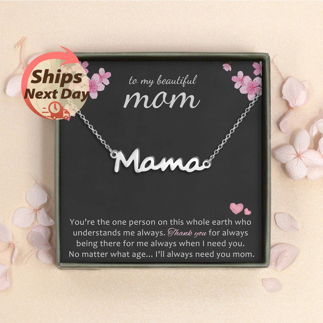 Dainty Mama Necklace - Mom Necklace - Mom Jewelry - Custom Gifts for ...