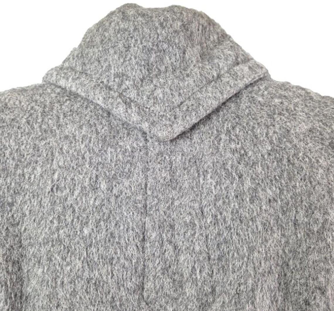 Vintage 1950's Grey Sing Coat Pure Alpaca W Pockets Bell Sleeves Size M ...