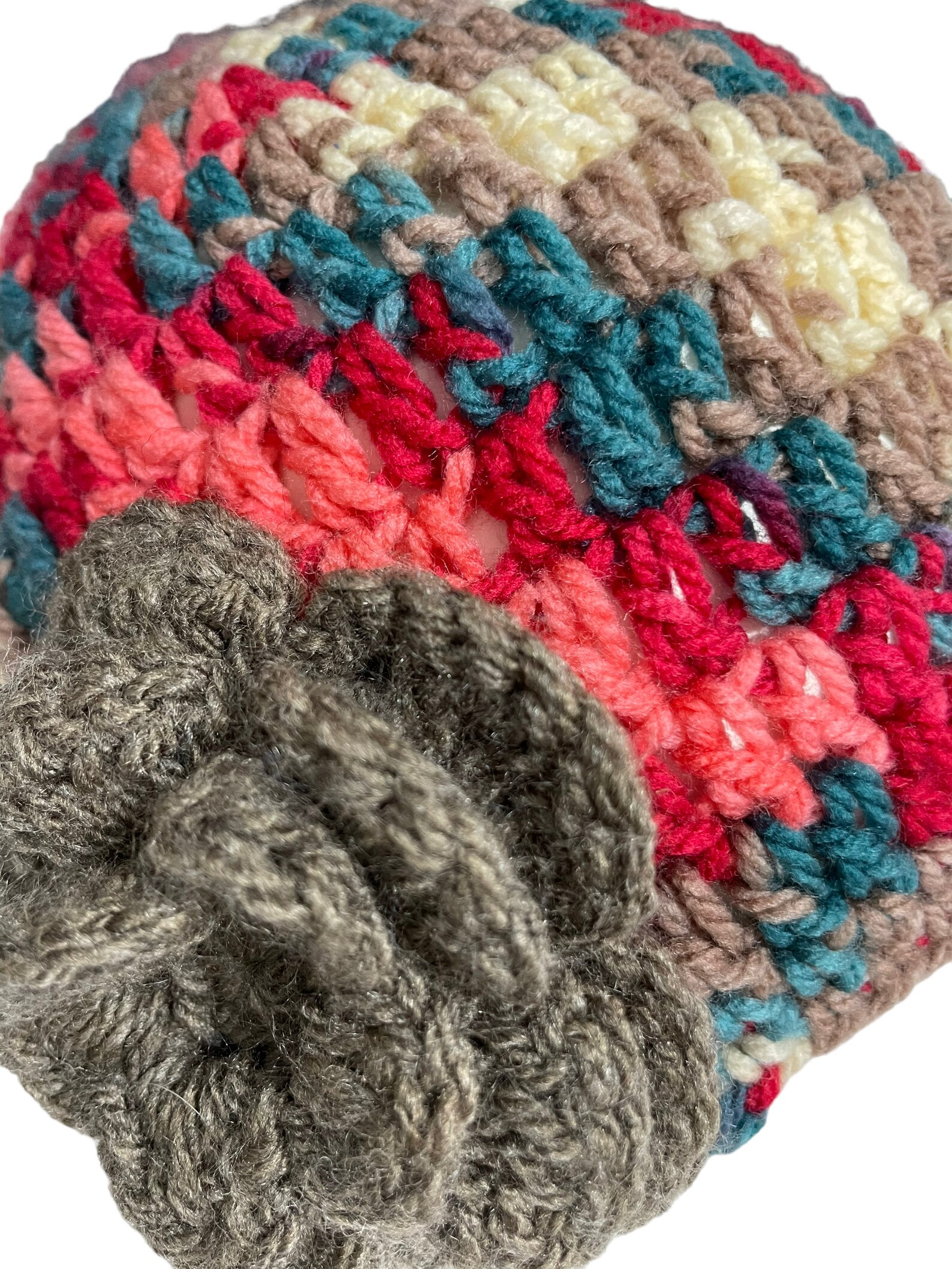 Vintage Woollen Hat With Flower Clueless Crocheted Beanie Cozy Hat Y2K ...