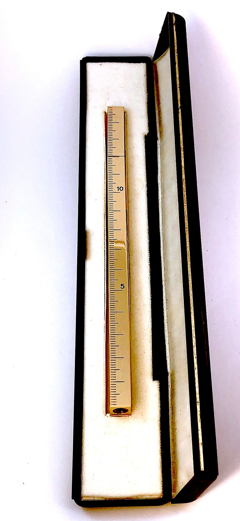 Vintage Chanel Paris Gold Cigarette Lighter Ruler Staff Atelier Staff ...