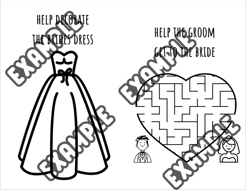 Bridal Shower Activity and Coloring Book Printable - Etsy