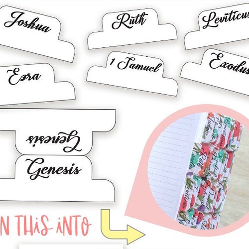Bible Tabs Printable for Journaling Bible Bible Divider for - Etsy