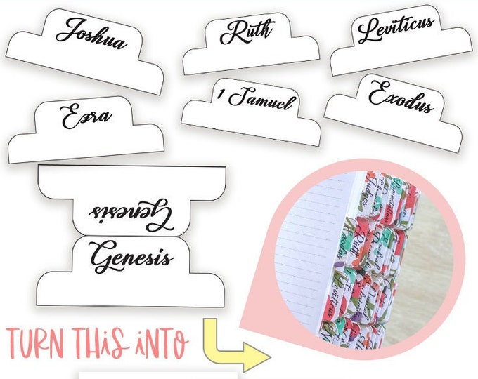 Bible Tabs Printable for Journaling Bible | Bible Divider for Chapter ...