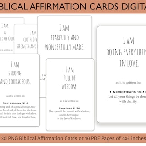 Biblical Affirmation Cards Printable | I Am Bible Verse Cards ...