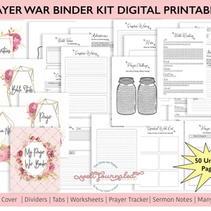 War Prayer Binder for Prayer Journaling, Faith Journal or Bible Study ...