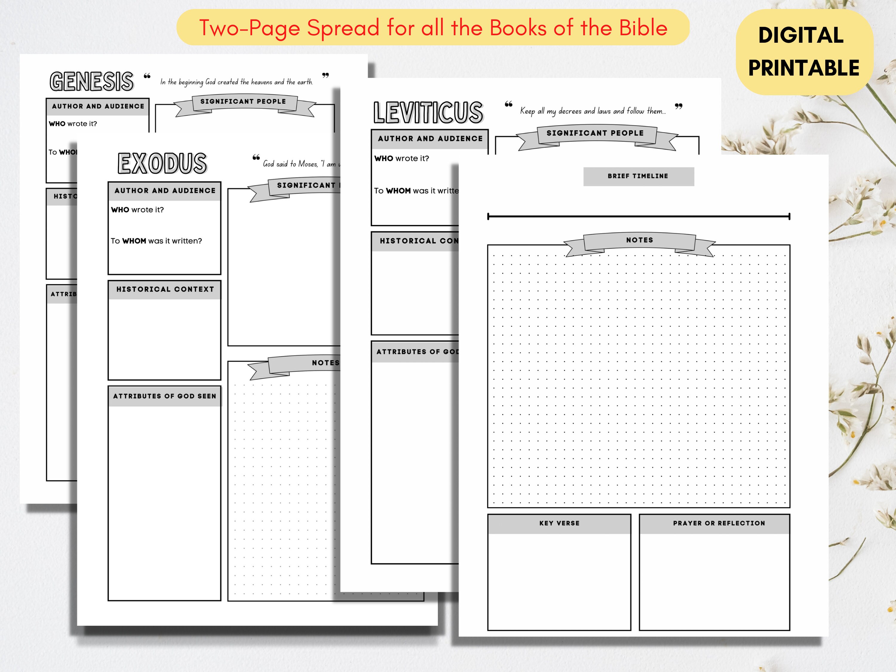 Bible Study Journal Bible Journal Printable Bible Study Guide Bible ...