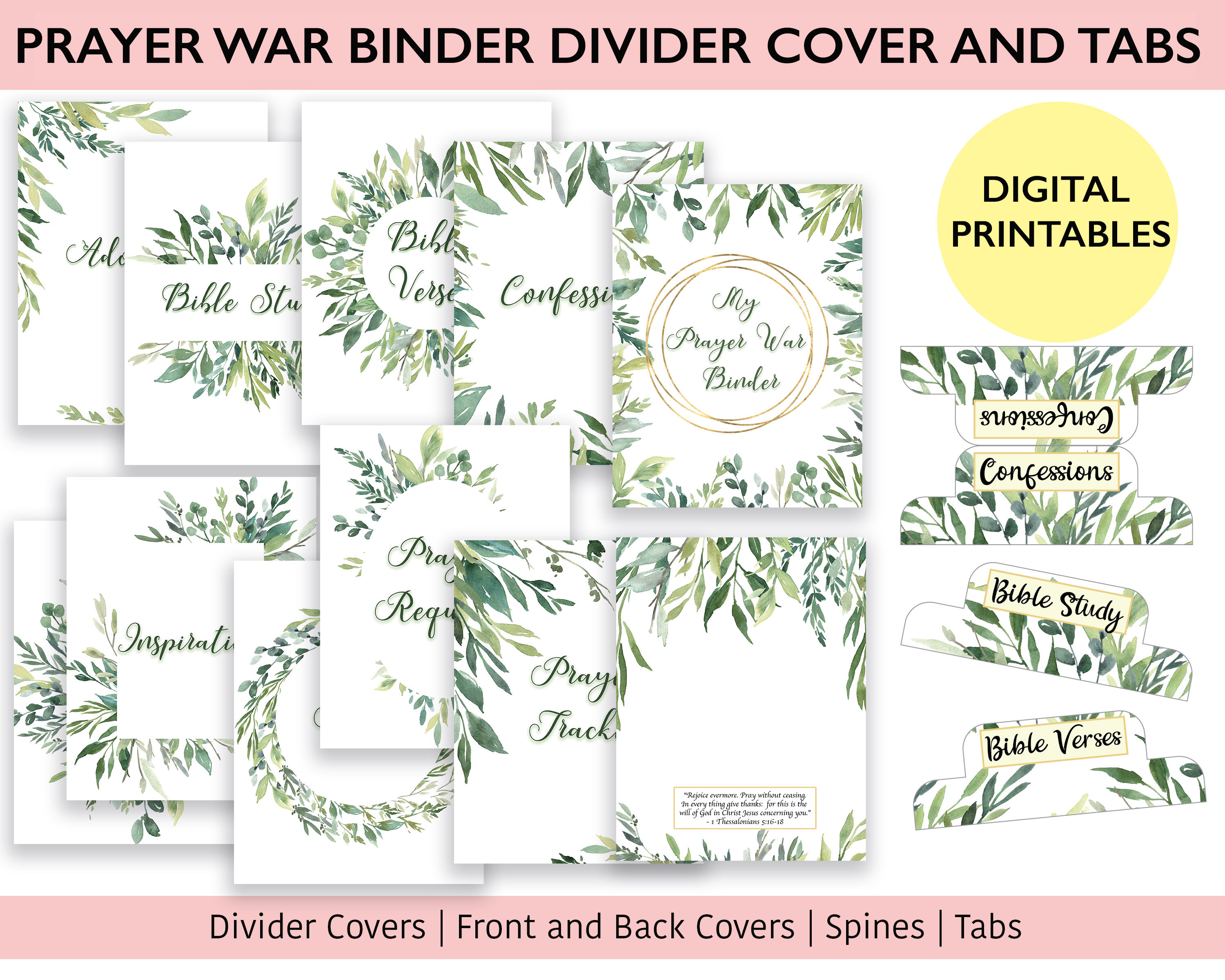 Bible Verse Binder Covers