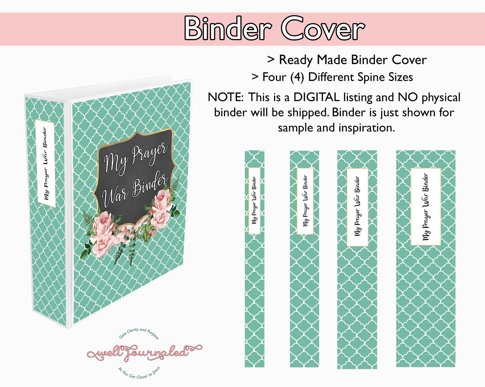 Prayer Journal Binder Dividers Cover and Tabs for Women - Etsy