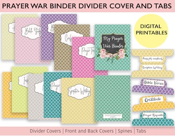 Prayer War Binder for Faith Journal, Bible Study or Gratitude Digital ...
