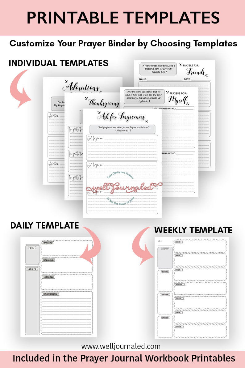 Prayer Journal and Bible Study Guide Printable Template - Prayer War ...