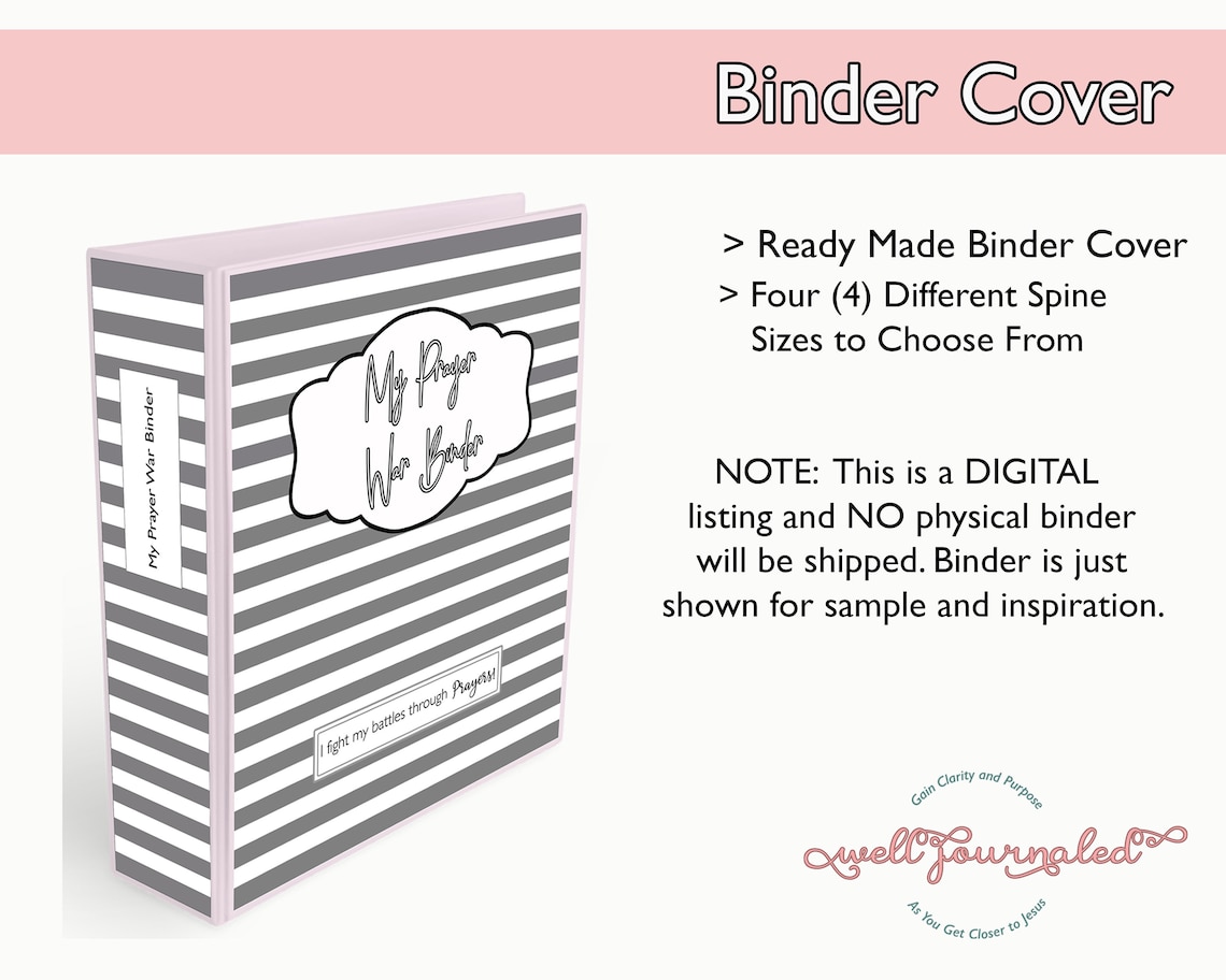 Prayer War Binder Printable | Prayer Journal and Bible Study Kit ...