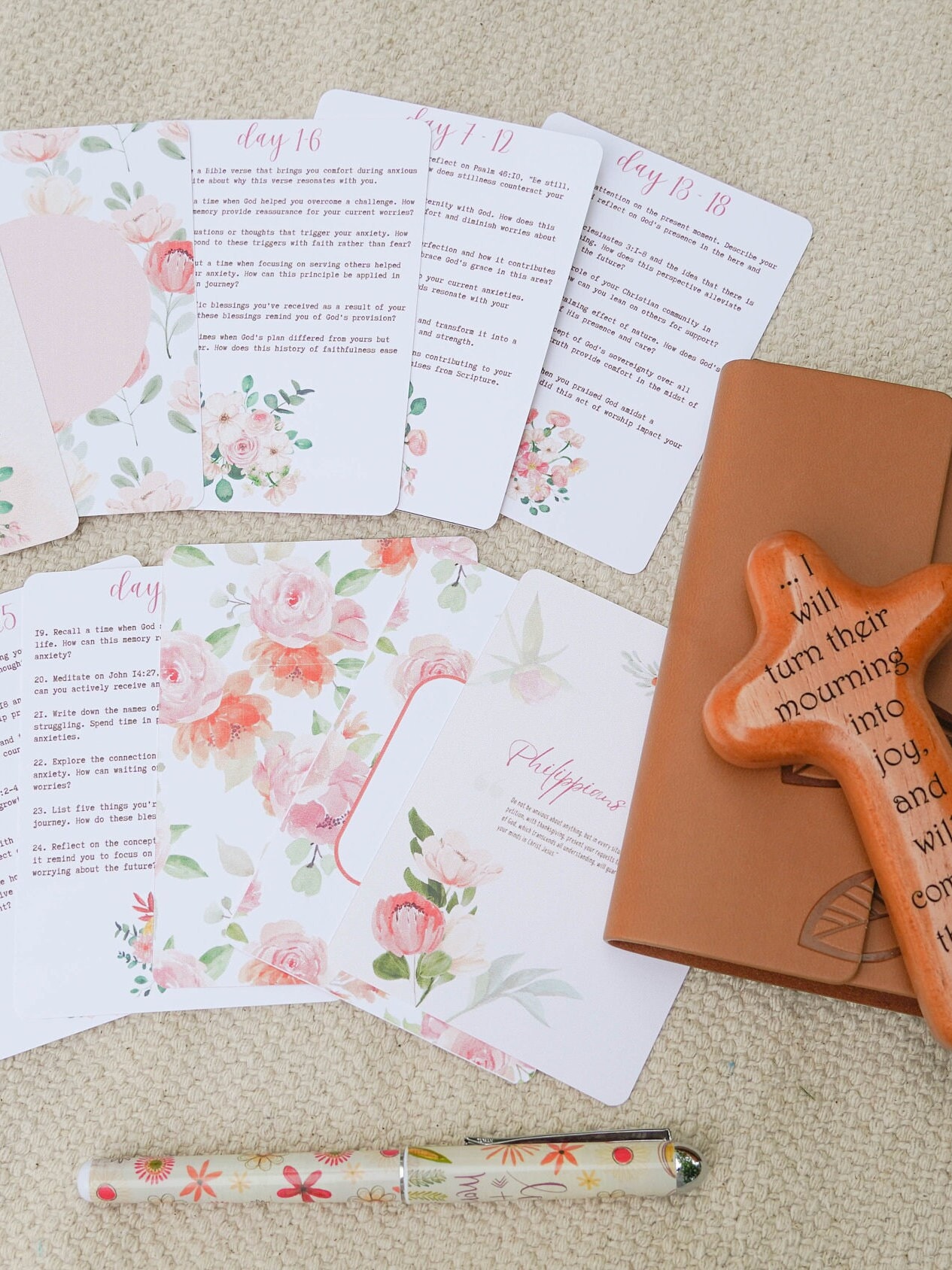 Anxiety Journaling Cards Journal Prompt Cards for Worries , Self ...