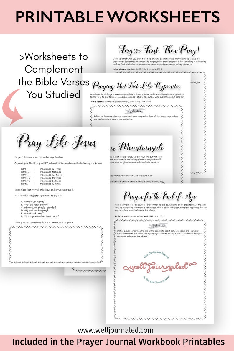 Prayer Journal and Bible Study Guide Printable Template - Prayer War ...