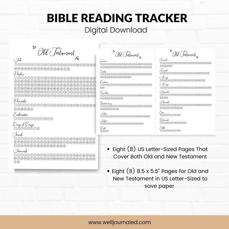 Bible Reading Plan Printable Bible Reading Checklist Bible Reading ...