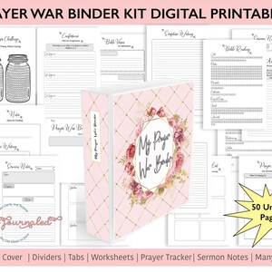 War Prayer Binder for Prayer Journaling, Faith Journal or Bible Study ...
