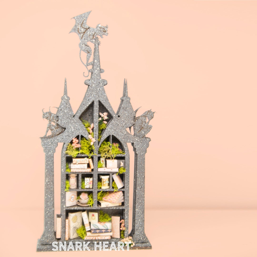 Gothic Mini Bookshelf 3 Svg File for Laser Cutting, Cut File for ...