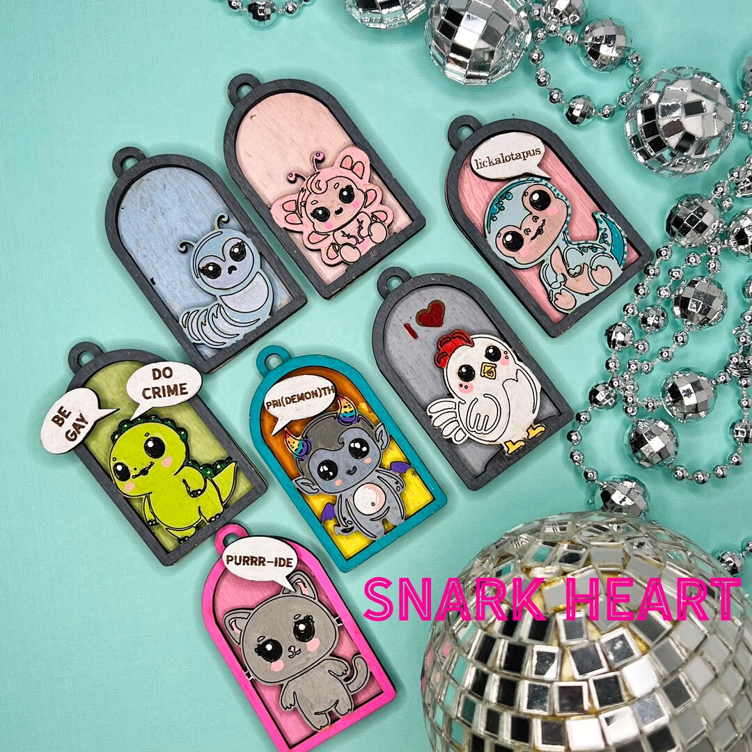 Cute Gay Ally Pride Earring Svgs for Laser Cutting, Gift for Gay Bestie, Keychain Cut Files ...