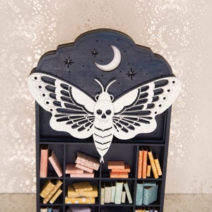 Death Head Moth Miniature Bookshelf Cut File for Glowforge Laser, Mini ...