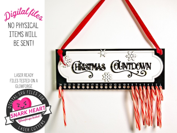 DIGITAL FILE Christmas Countdown SVG Glowforge Files - Etsy