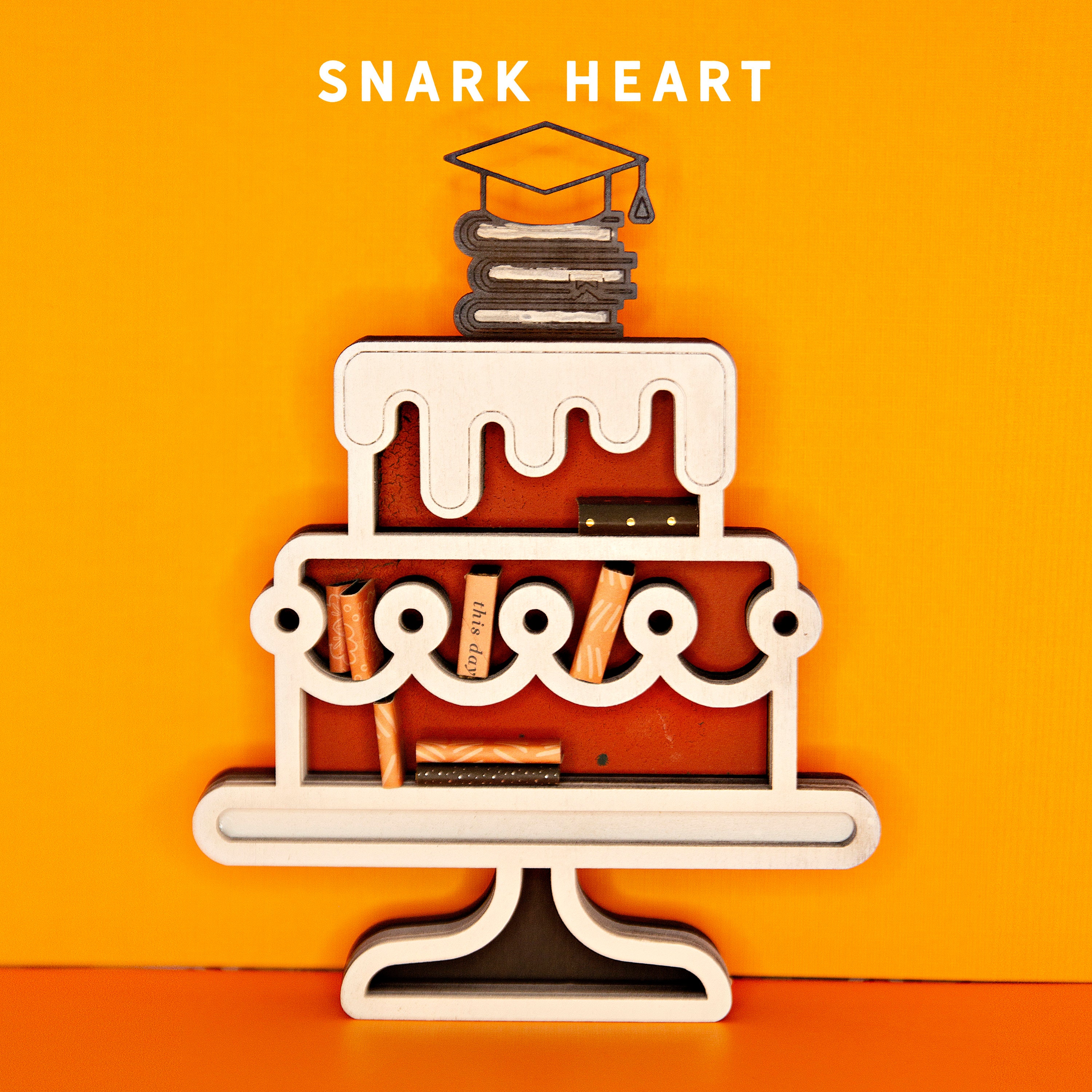 Cake Shape Mini Bookshelf Gift for Dads and Grads, Birthday Cake ...