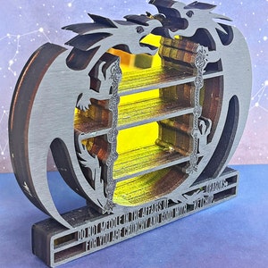 Dragon Mini Bookshelf and Books, Dollhouse Bookcase DIY Craft for ...