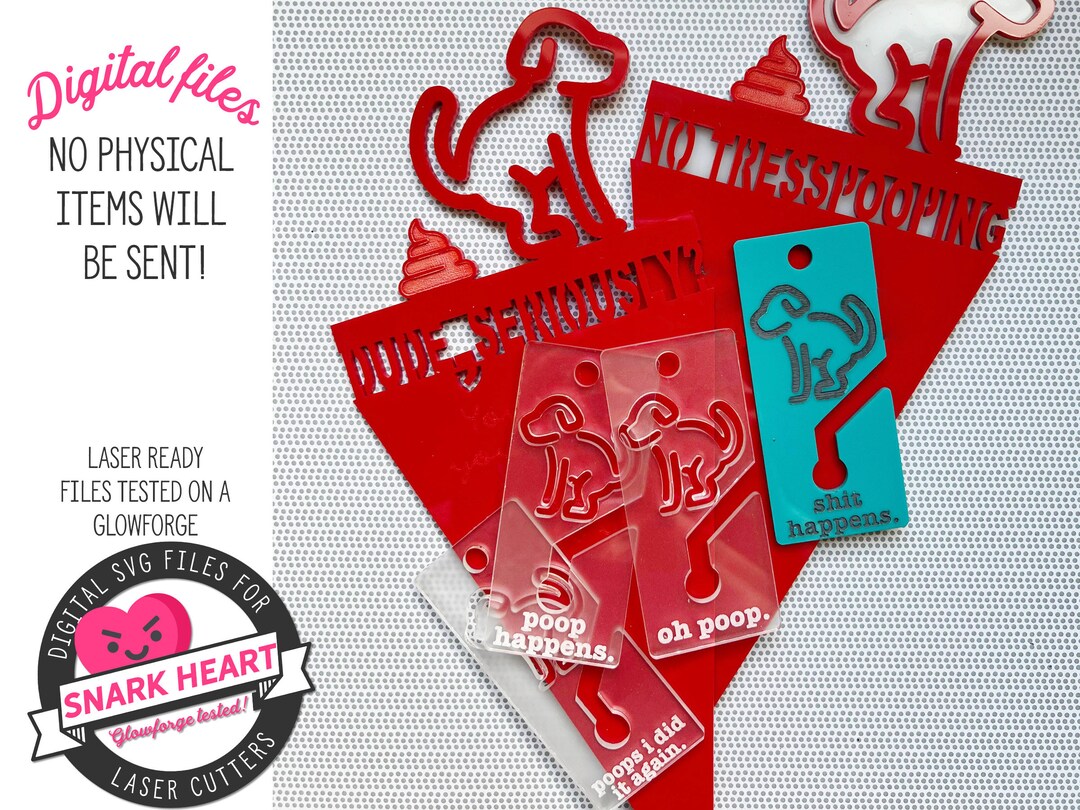 Dog Poop Svg File for Glowforge Laser Cutter, Poop Bag Holder, Clean up ...