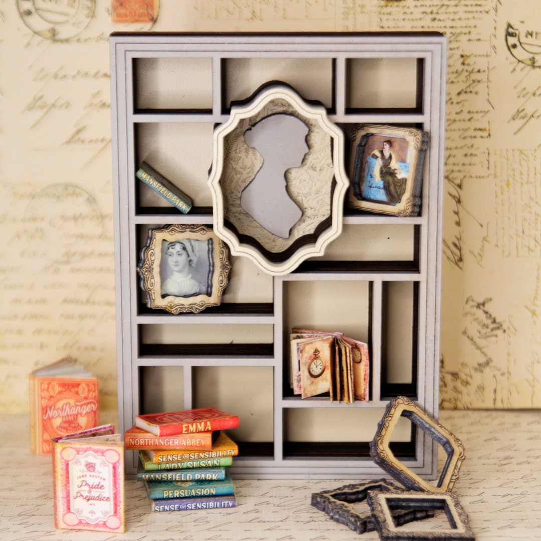 Jane Austen Miniature Bookshelf & Printables: Shelf Only- Snark Heart ...