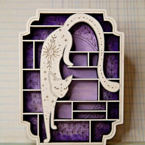 Mystical Cat Shelf for Crystals, Gift for Witches, Easy Beginner ...