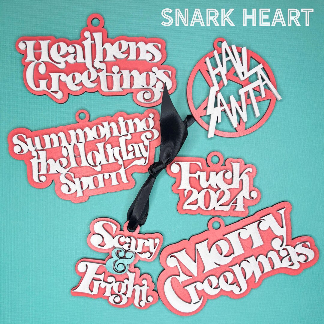 Creepmas Ornament Files Gift Tag Svg Cut Files for Glowforge, Goth ...