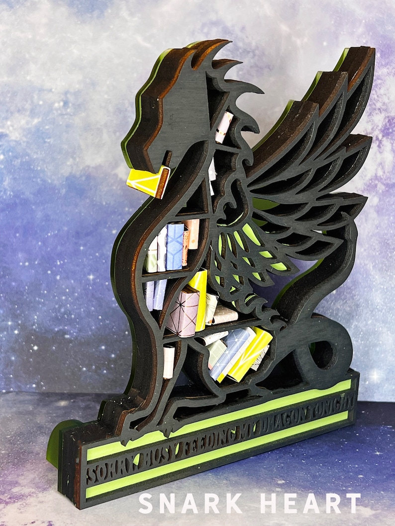 Dragon Bookshelf for Book Lovers Mini Bookshelf and Books - Etsy