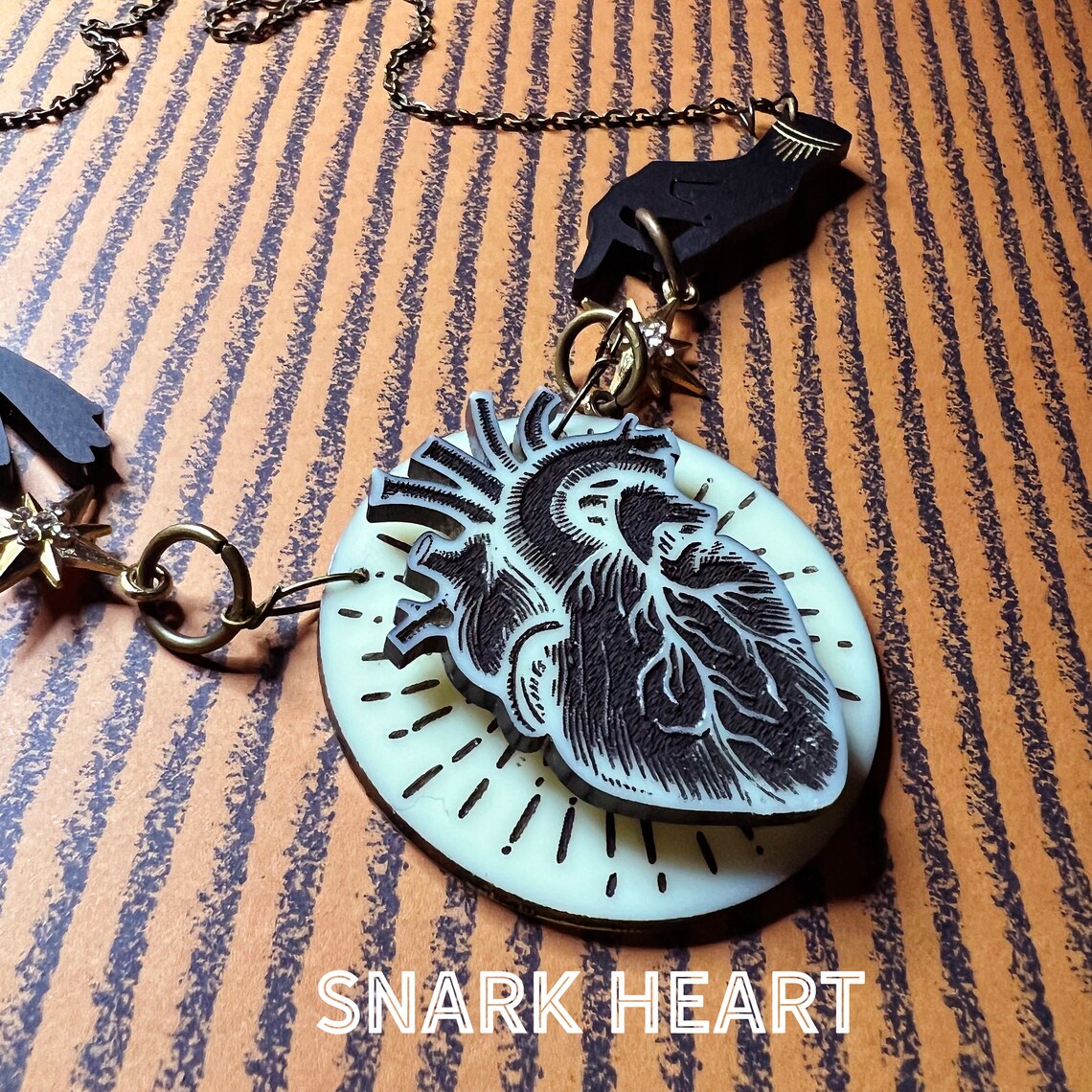 Halloween Jewelry Svg File for Glowforge Laser, Anatomical Heart Svg ...