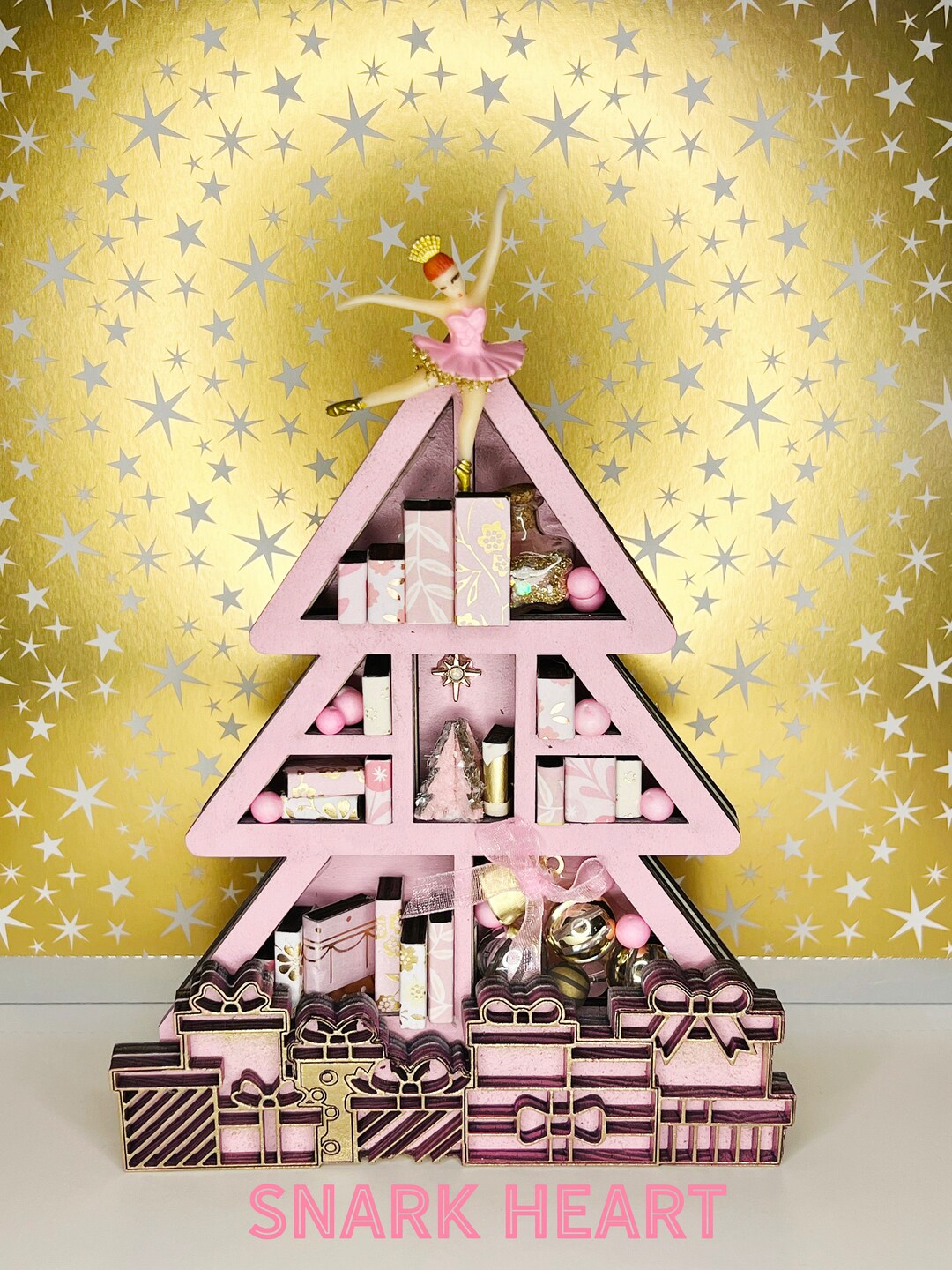 Christmas Tree Mini Bookshelf Svg File for Glowforge Aura,glowforge ...