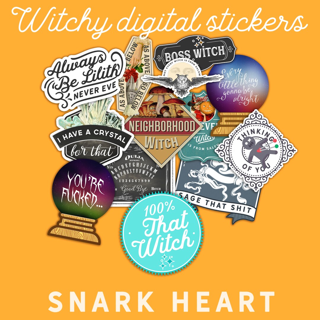Halloween Sticker Bundle, Digital Stickers for Personal Commercial Use ...