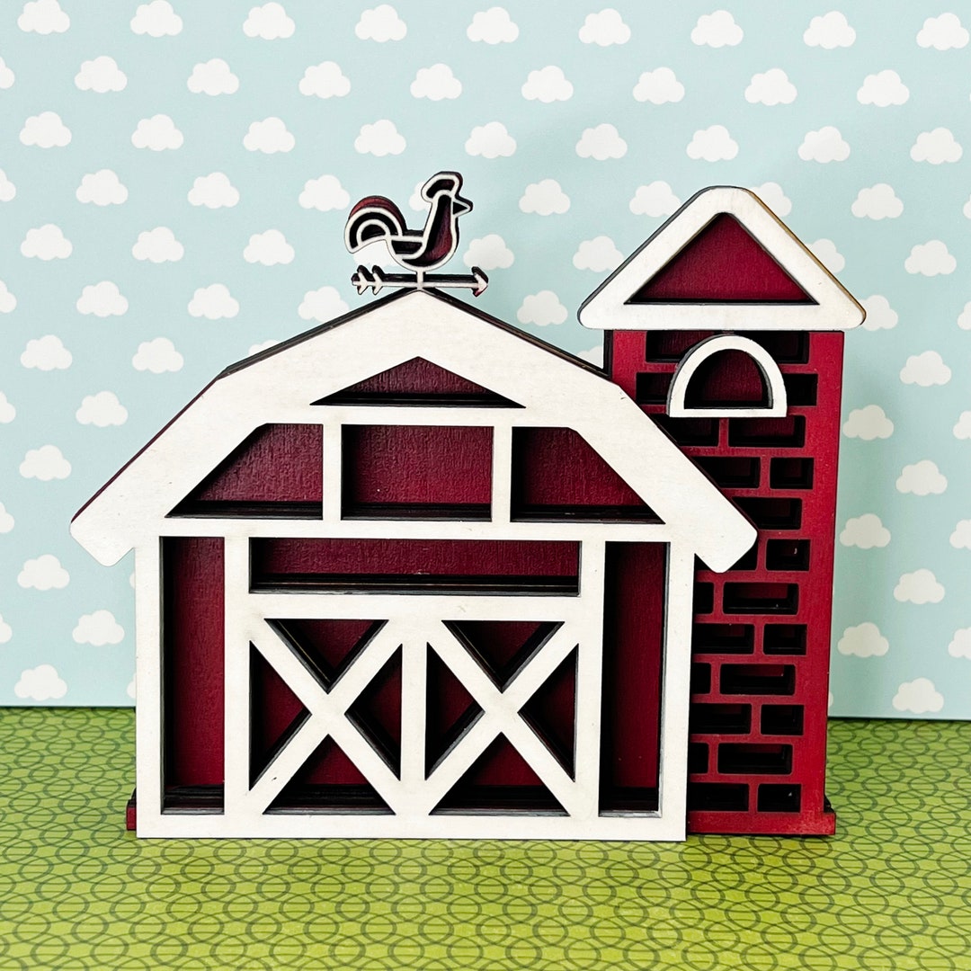 Barn Miniature Bookshelf Snark Heart June Drop - Etsy