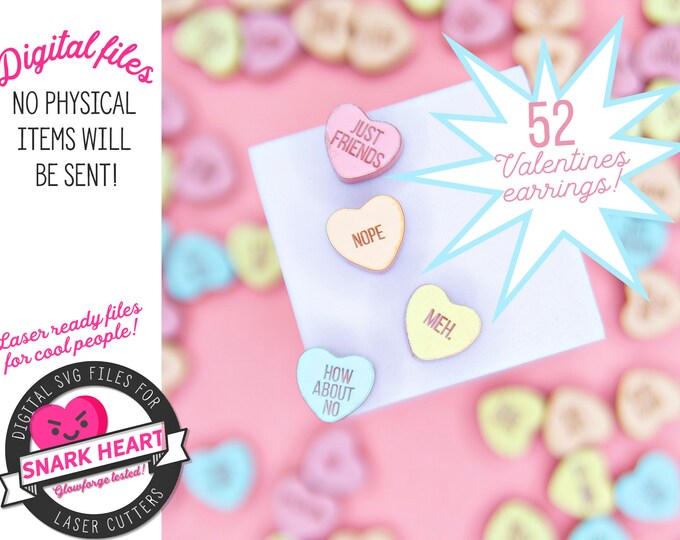 Funny Conversation Heart Sticker Pack Water Resistant Cute Valentines ...