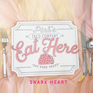 Pink Taco Sign Laser Cut Files for Wood, Funny LGBTQ Gifts for Women ...