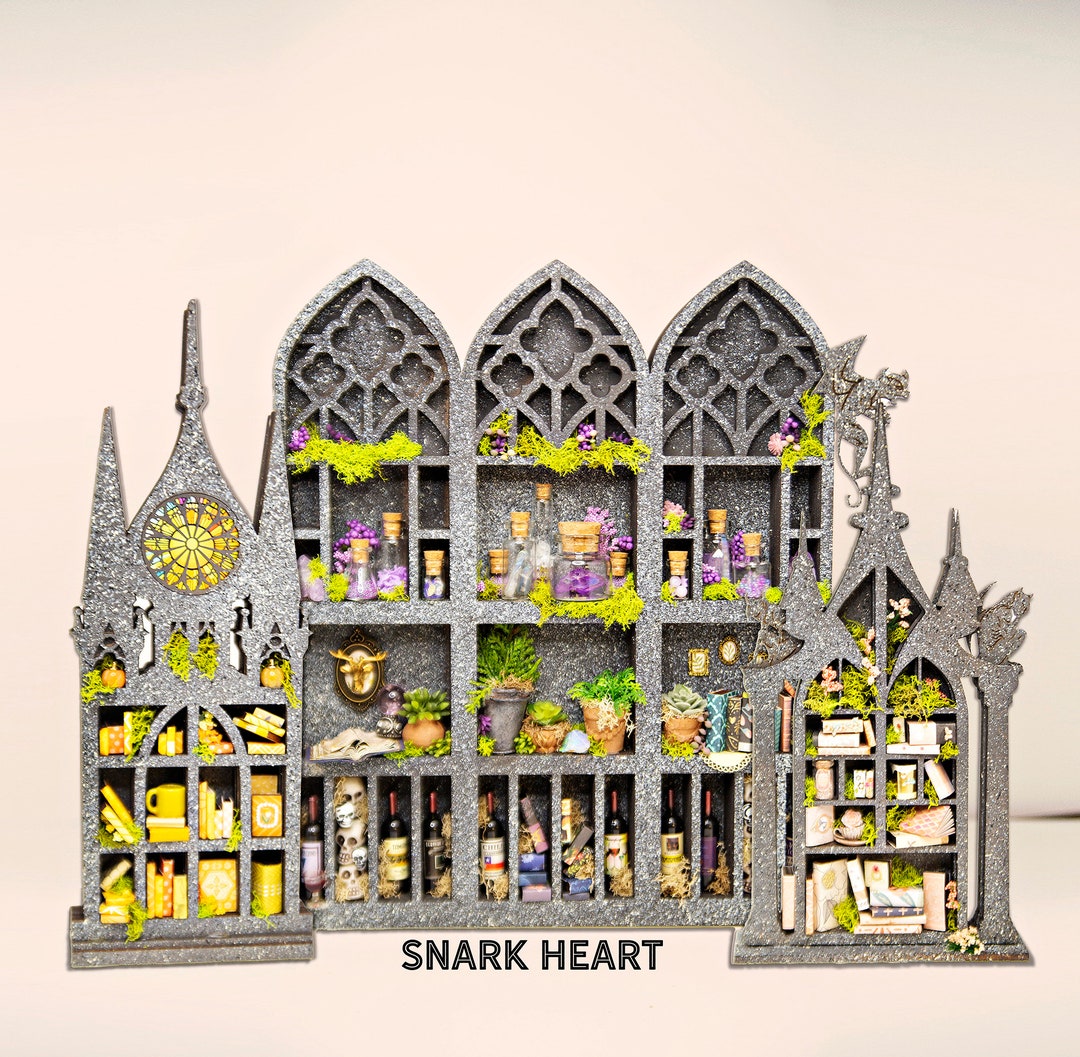 Gothic Mini Bookshelf Bundle for Laser Cutting, Cut File for Glowforge ...