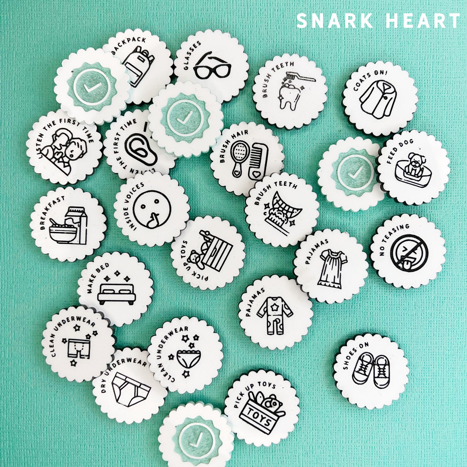 Chore Chart Magnets Laser Cut Files for Wood Responsibility - Etsy