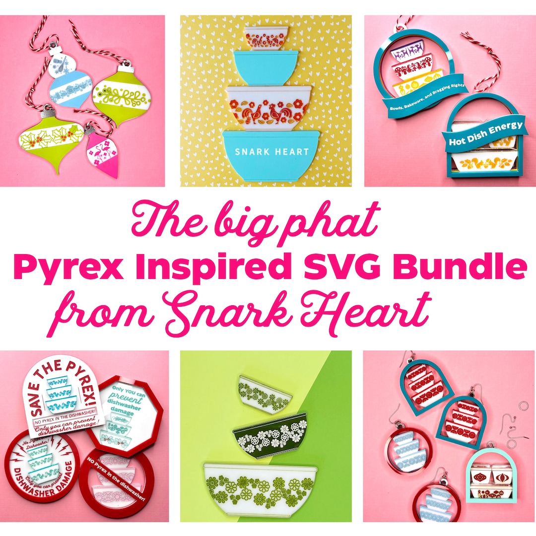 Pyrex Svg Files Bundle for Glowforge, Laser Files for Acrylic, Pyrex ...
