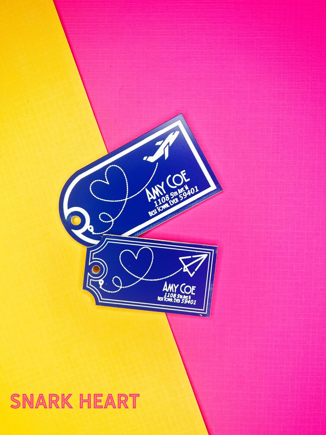 Easy Luggage Tag Svg, Cut File for Glowforge, Laser Cut Luggage Tags ...