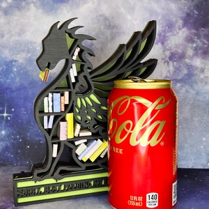 Dragon Bookshelf for Book Lovers, Mini Bookshelf and Books, Dollhouse ...